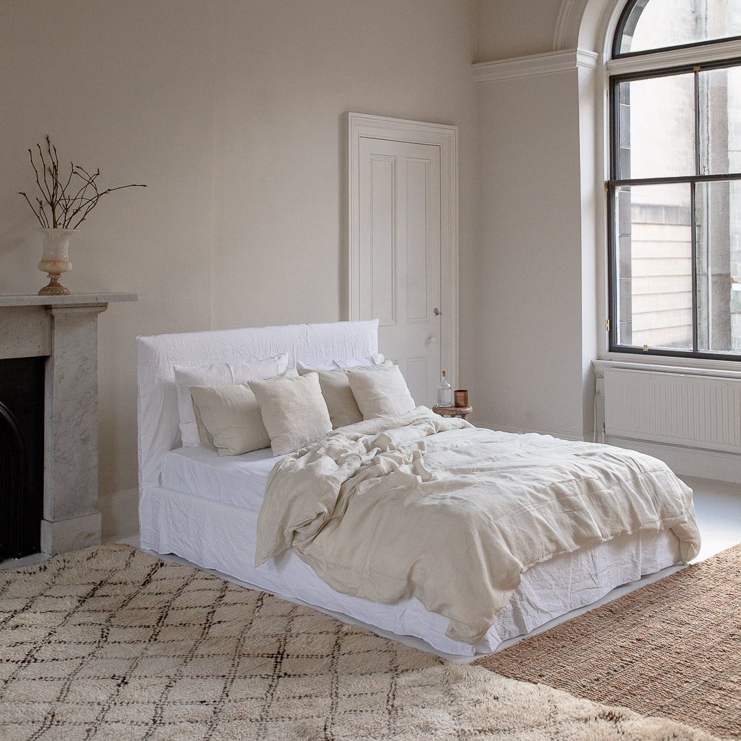 white sheets linen