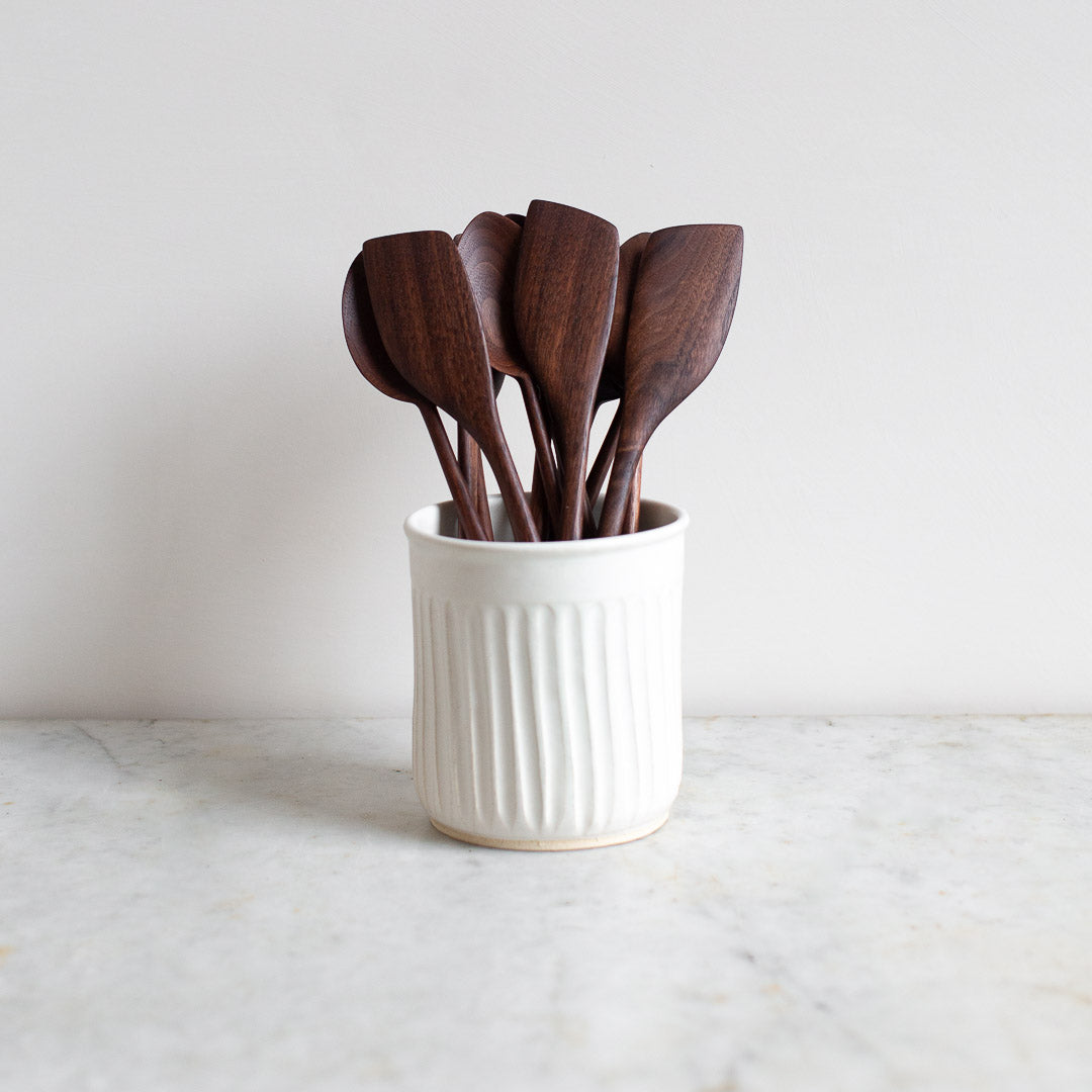 HAND CARVED BLACK WALNUT COOKING SPATULA – Ellei Home